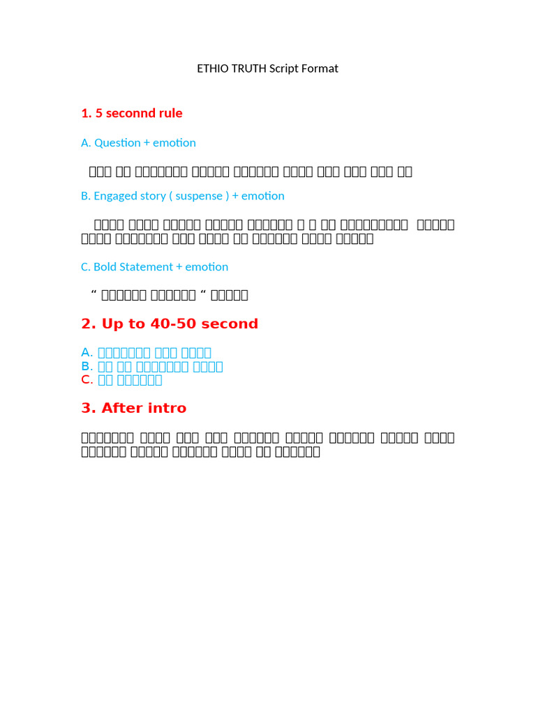 Ethio Truth Script Format | PDF