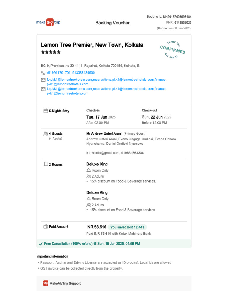 Trips Hotel DownloadETicket | PDF