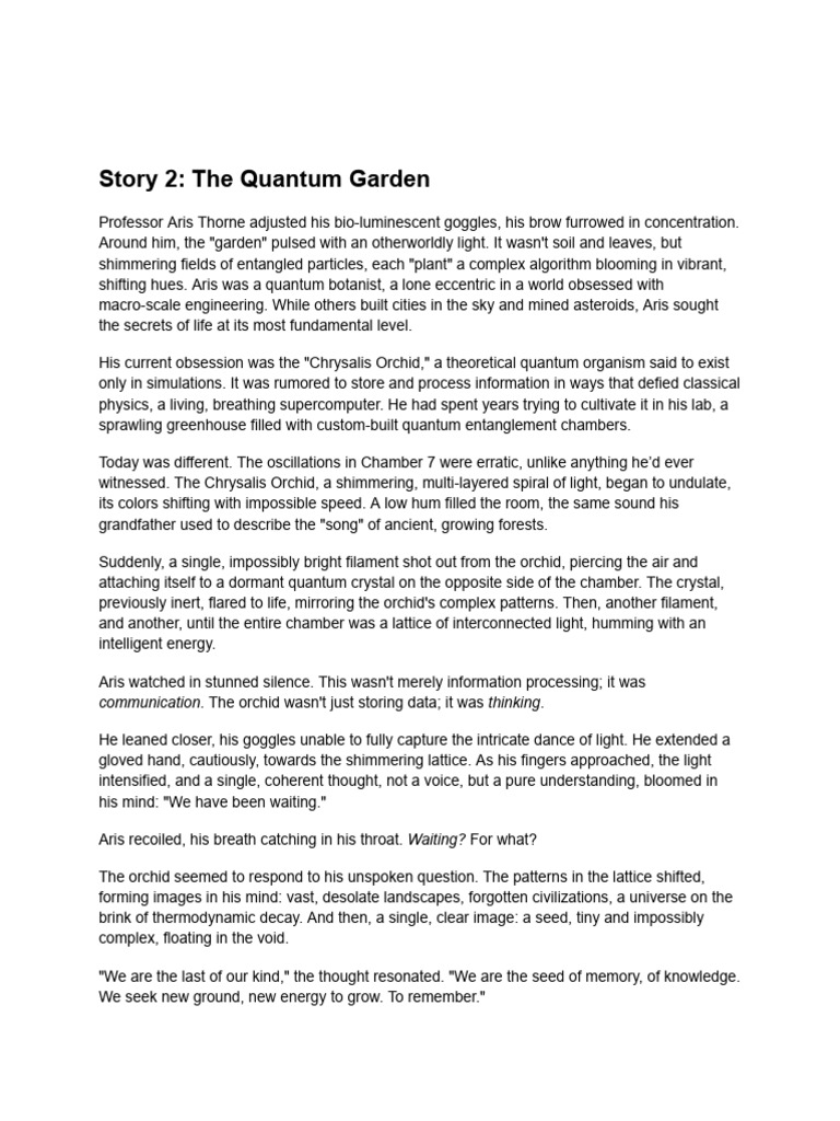 Story 2 - The Quantum Garden | PDF