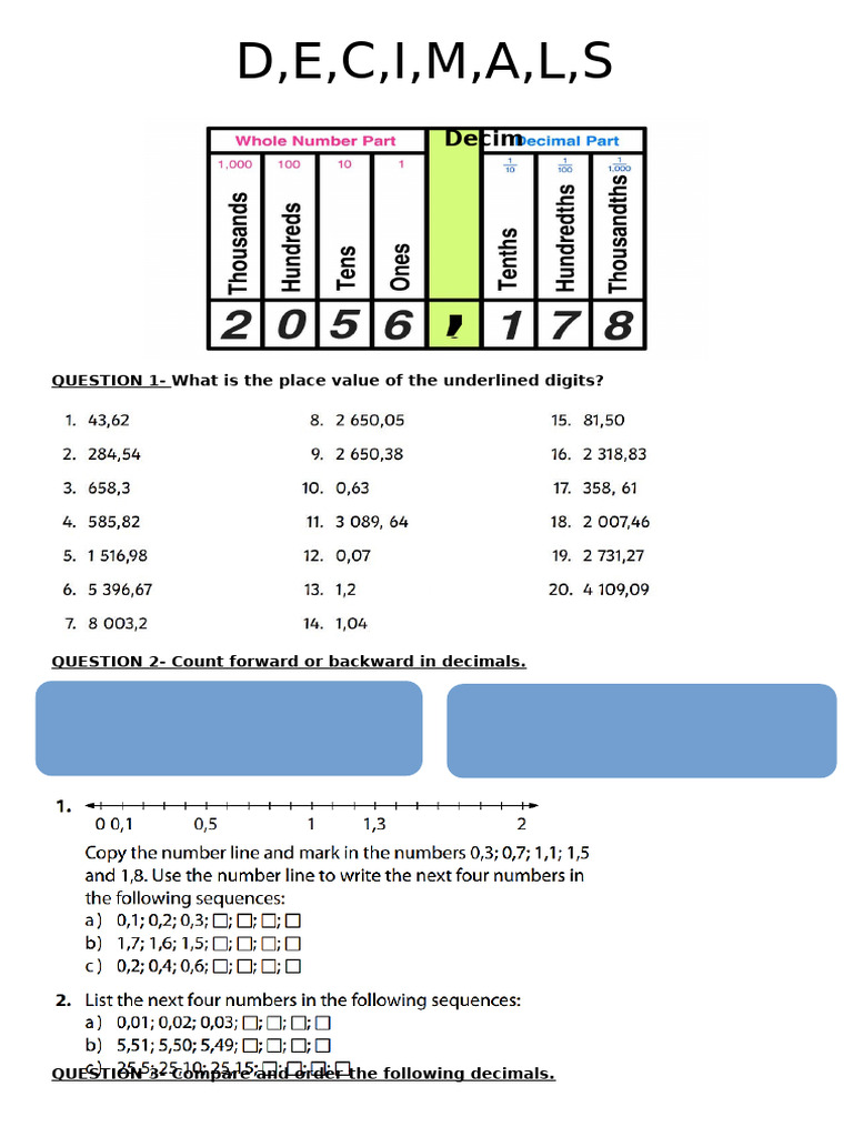 Decimals | PDF