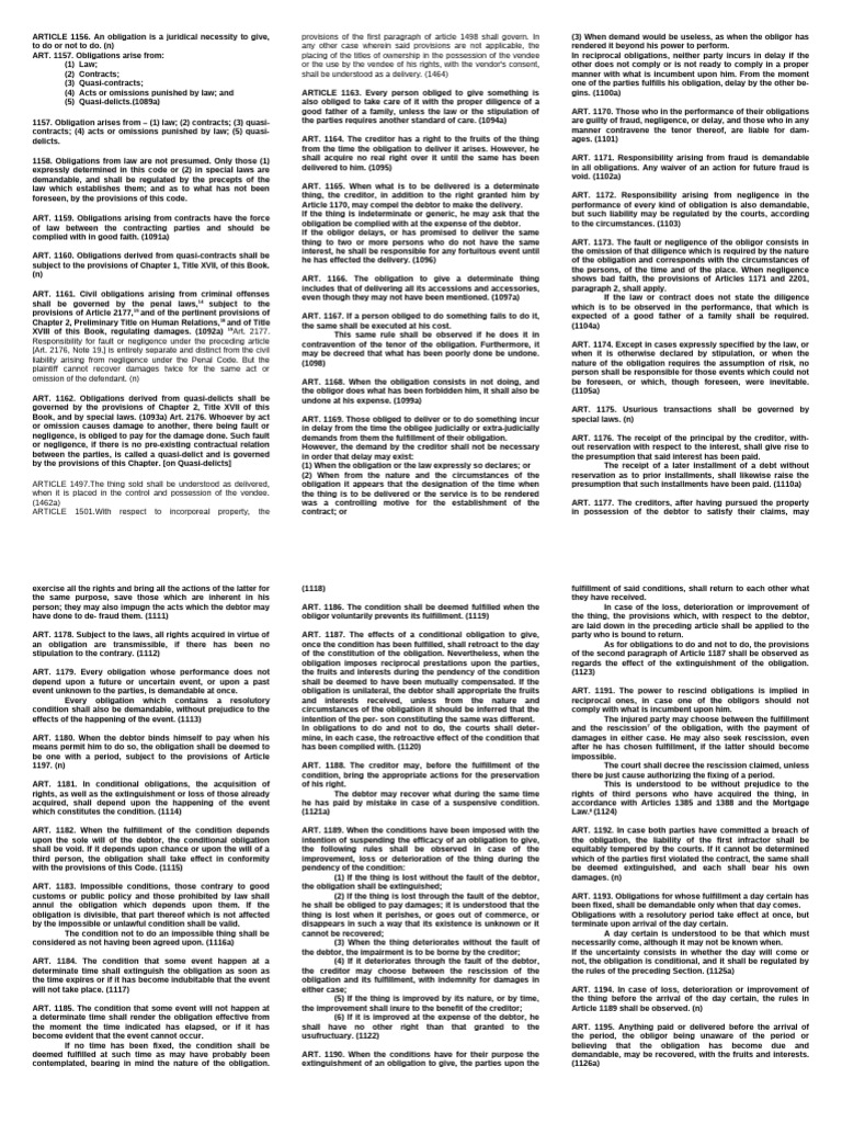 Articles Compilation Obligcon | PDF | Payments | Guarantee