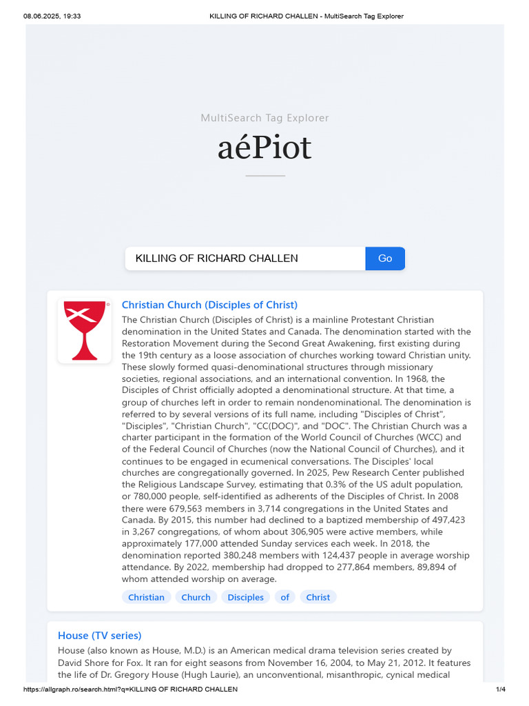 Killing of Richard Challen - Multisearch Tag Explorer | PDF | Christian ...