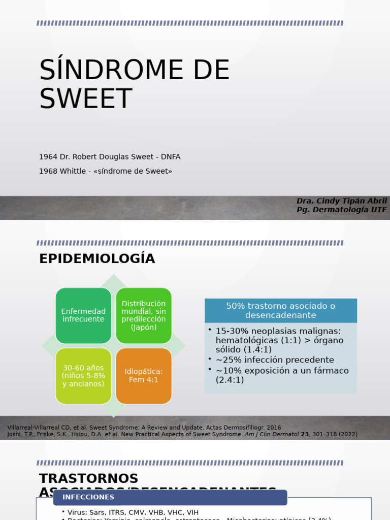 Síndrome de Sweet | PDF | Especialidades Medicas | Enfermedades y ...