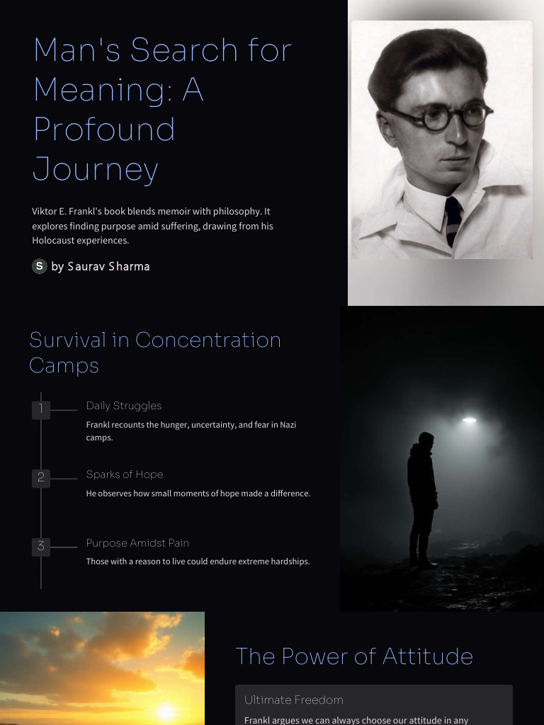 Mans Search For Meaning A Profound Journey | PDF | Liberal Arts ...
