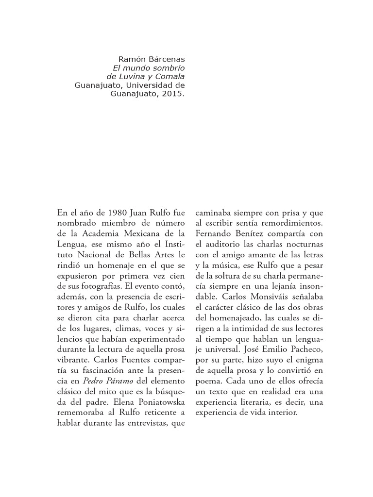 El Mundo Sombrio de Comala | PDF | Infierno (Dante)