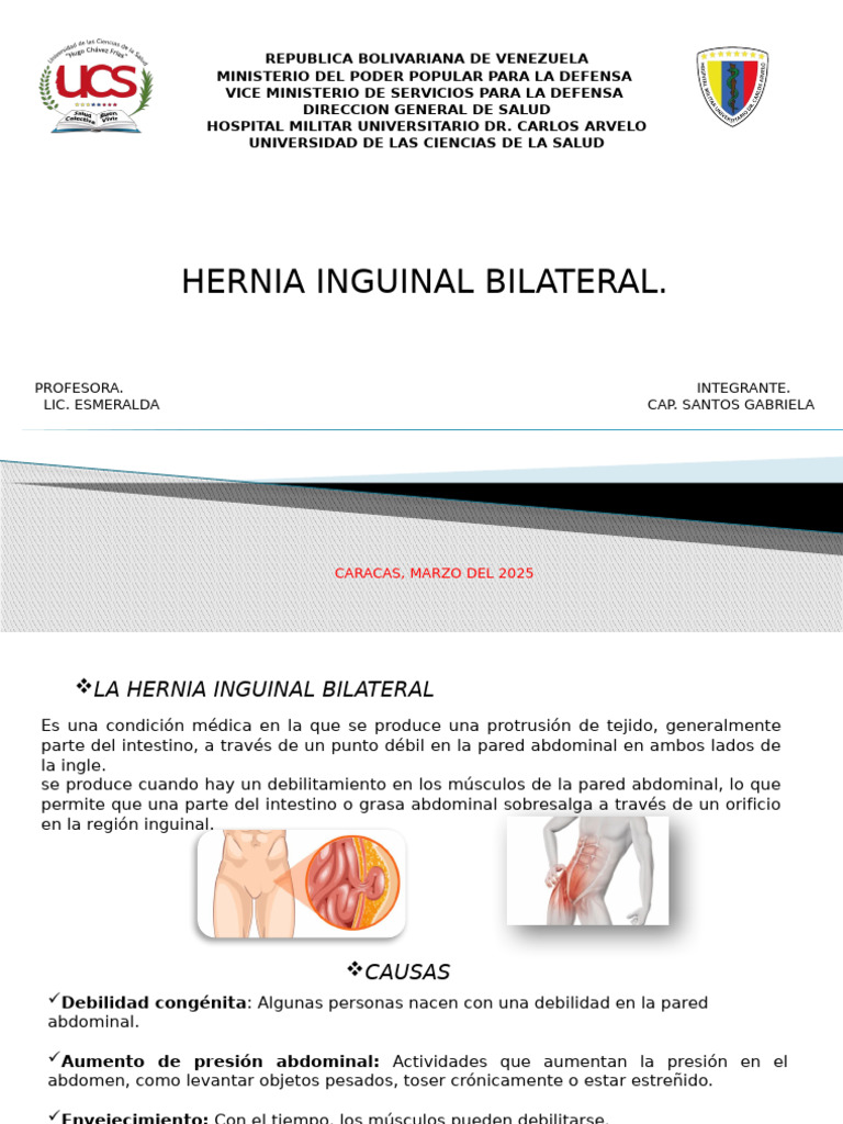 Hernia Inguinal Bilateral | PDF | Cirugía | Enfermedades y trastornos