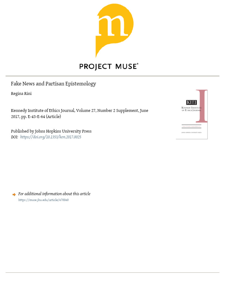 Fake News and Partisan Epistemology (Rini, Regina) (Z-Library) | PDF ...