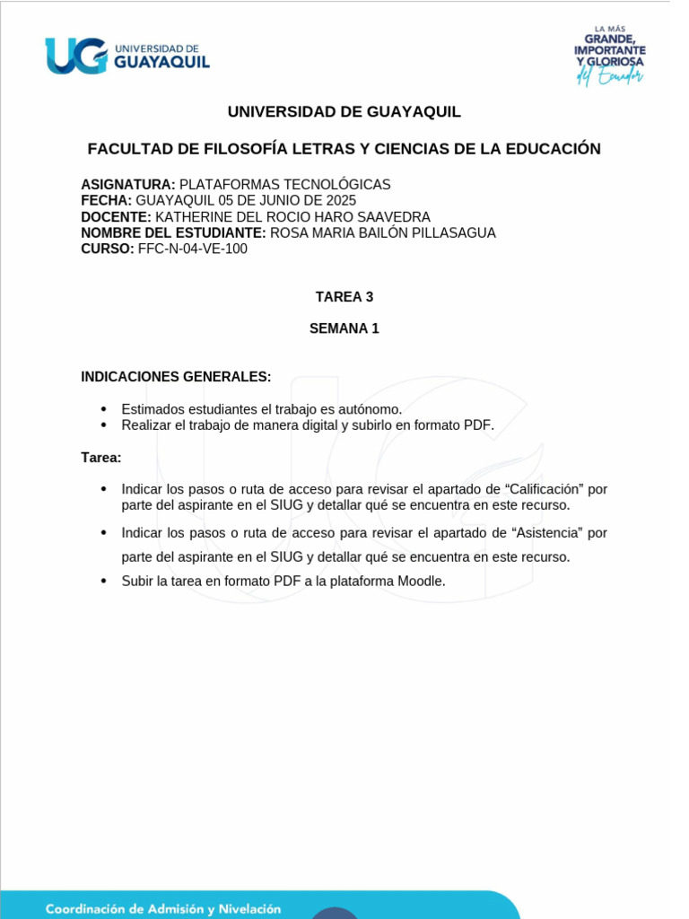Tarea U1 Clase 3 s1 Estudiante | PDF