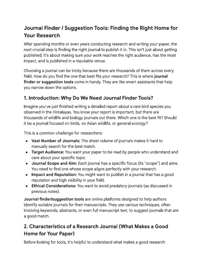 Journal Finder | PDF