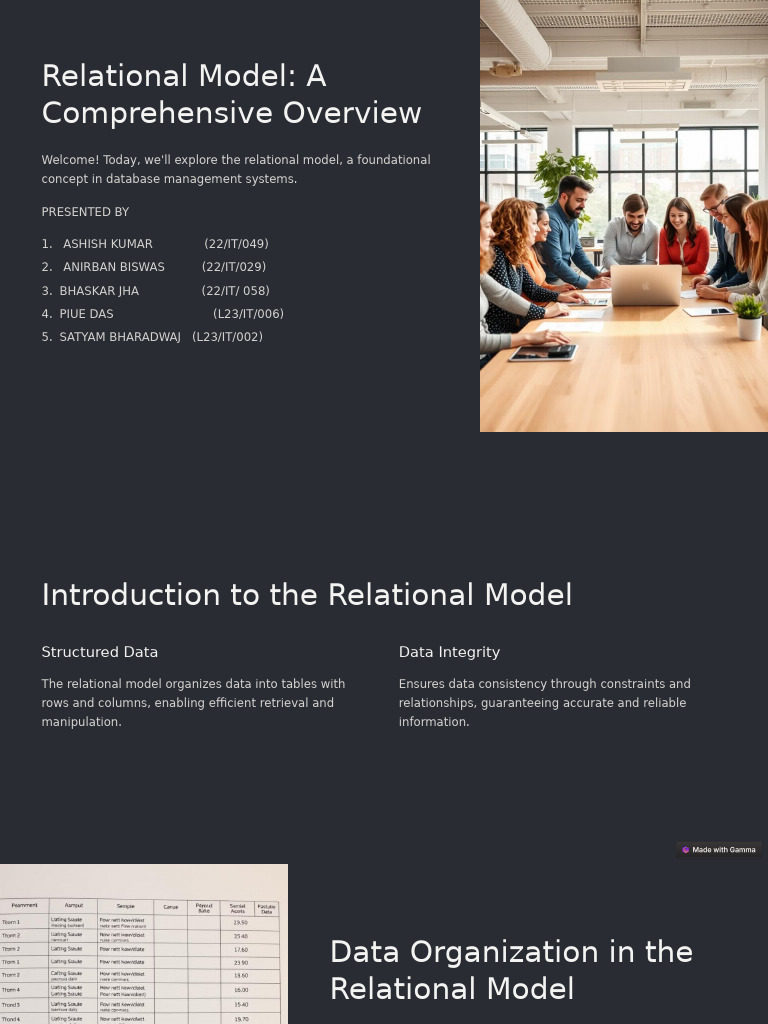Relational Model A Comprehensive Overview | PDF | Relational Model | Relational Database