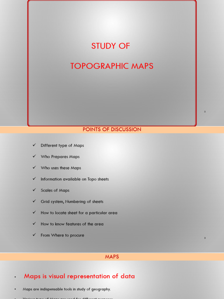 Study of Topographic Map | PDF | Map | Topography