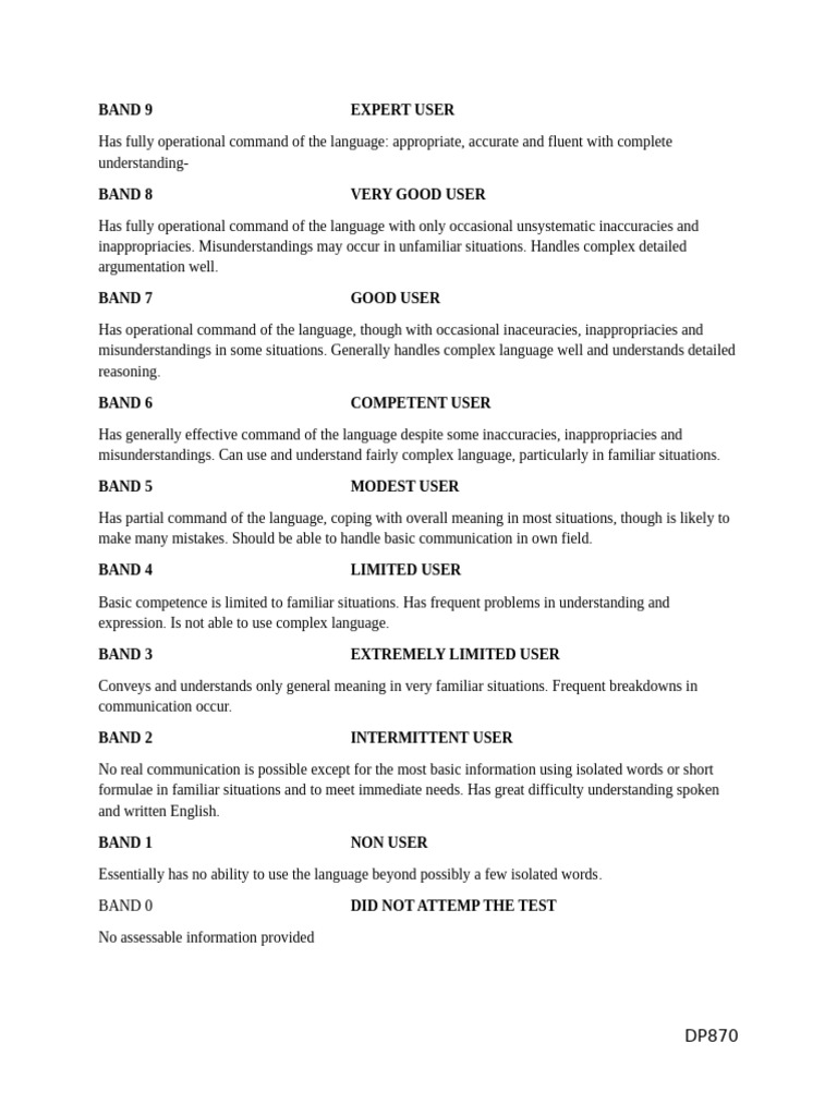 Band 9 Expert User | PDF