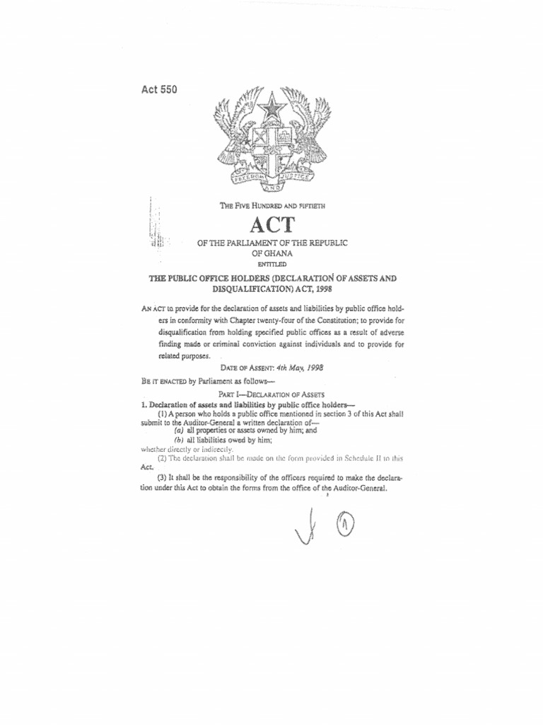 Declaration of Assets and Liabilities | PDF