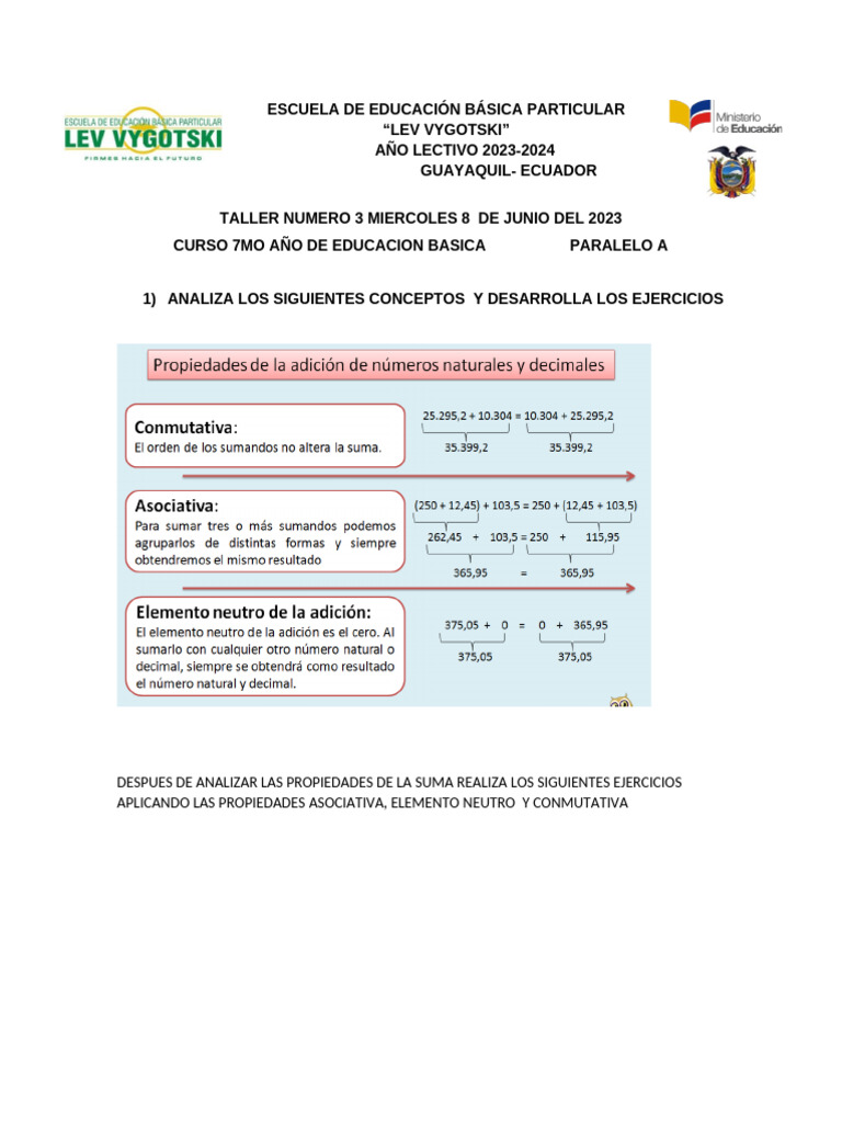 Taller C3 Septimo | PDF