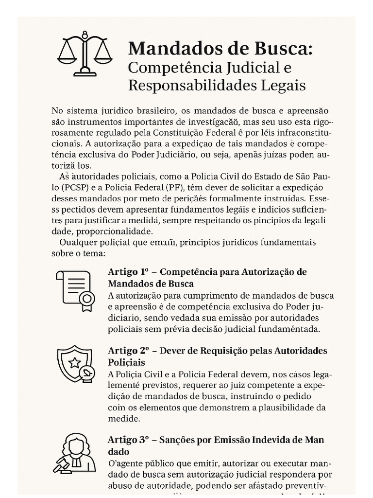 Modelo de Mandado para Roleplay | PDF