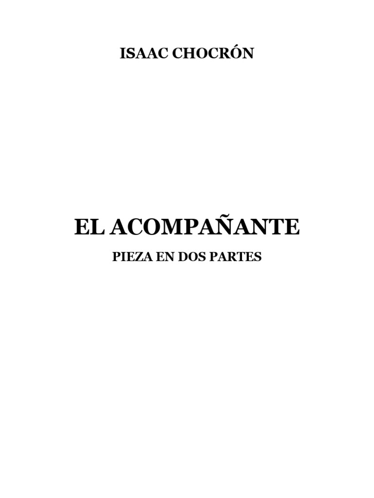 07 EL ACOMPAÃ - ANTE Isaac Chocron | PDF