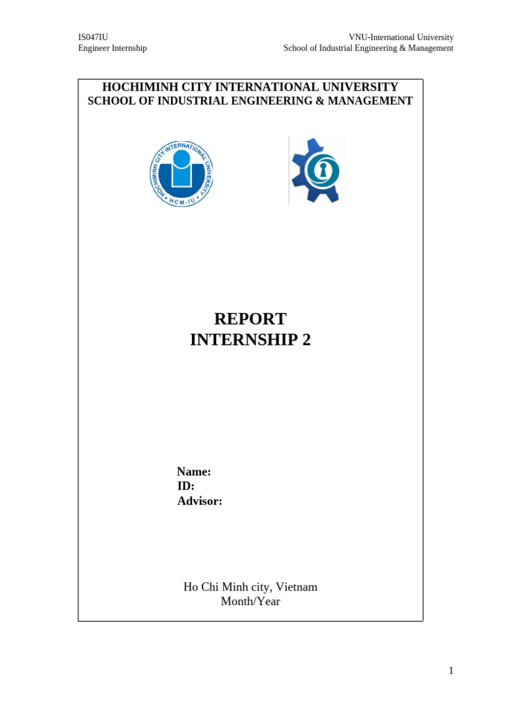 Internship Report Structure Guide | PDF