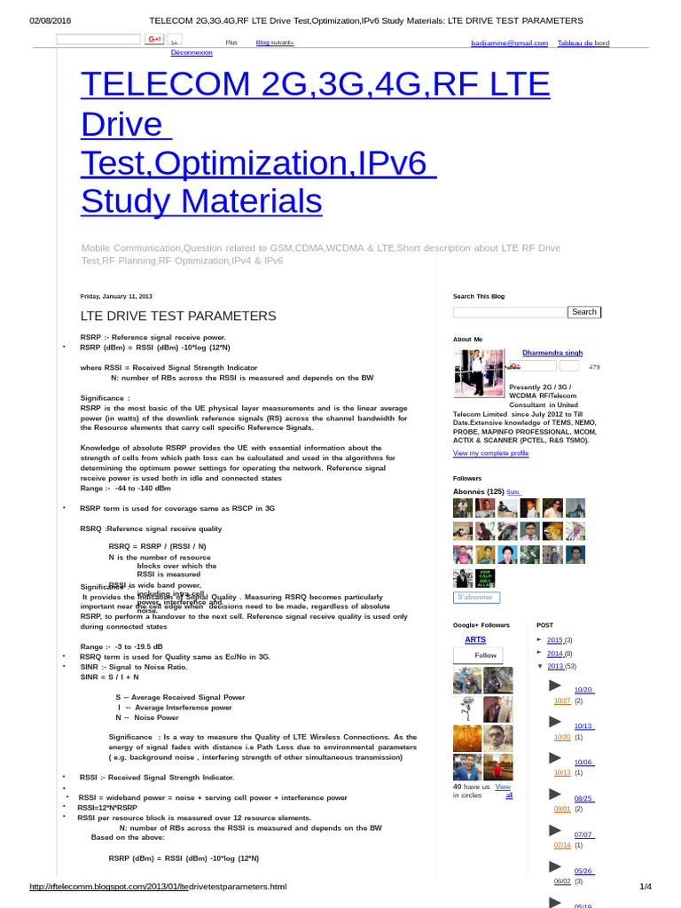 Telecom 2g 3g 4g RF Lte Drive Test Optimization Ipv6 Study Materials ...