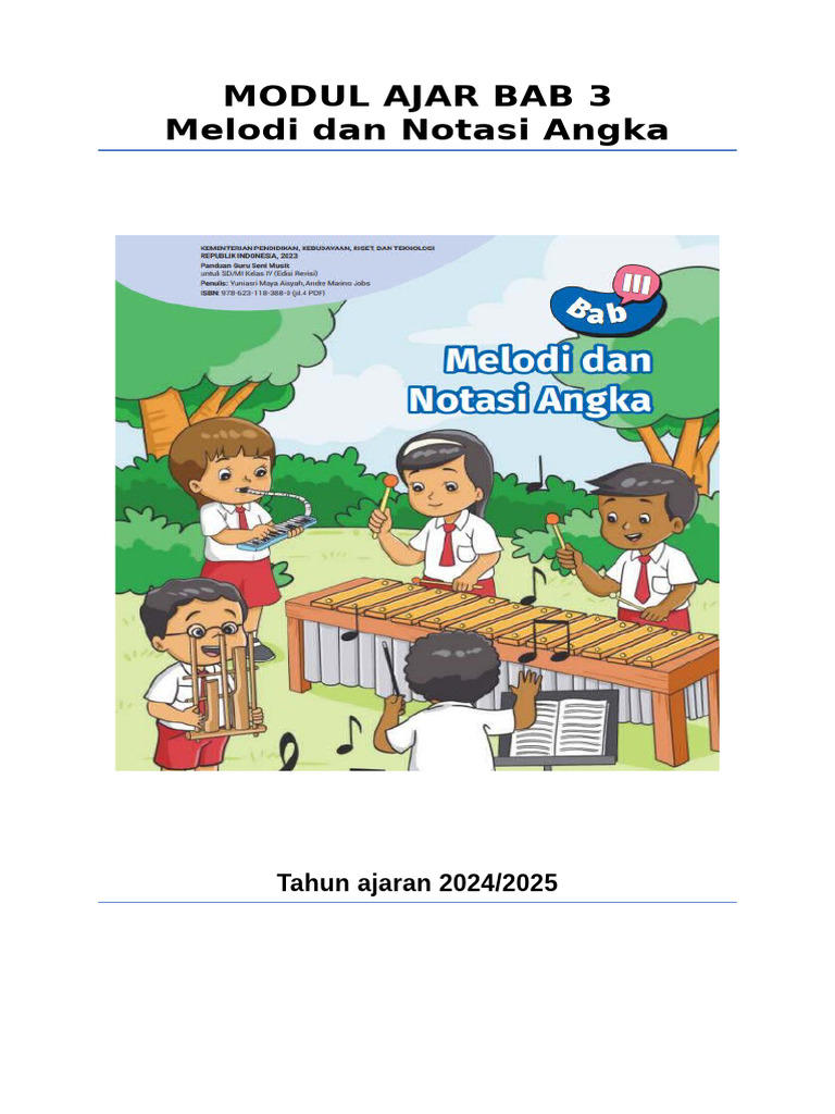 BAB 3 - Melodi Dan Notasi Angka | PDF