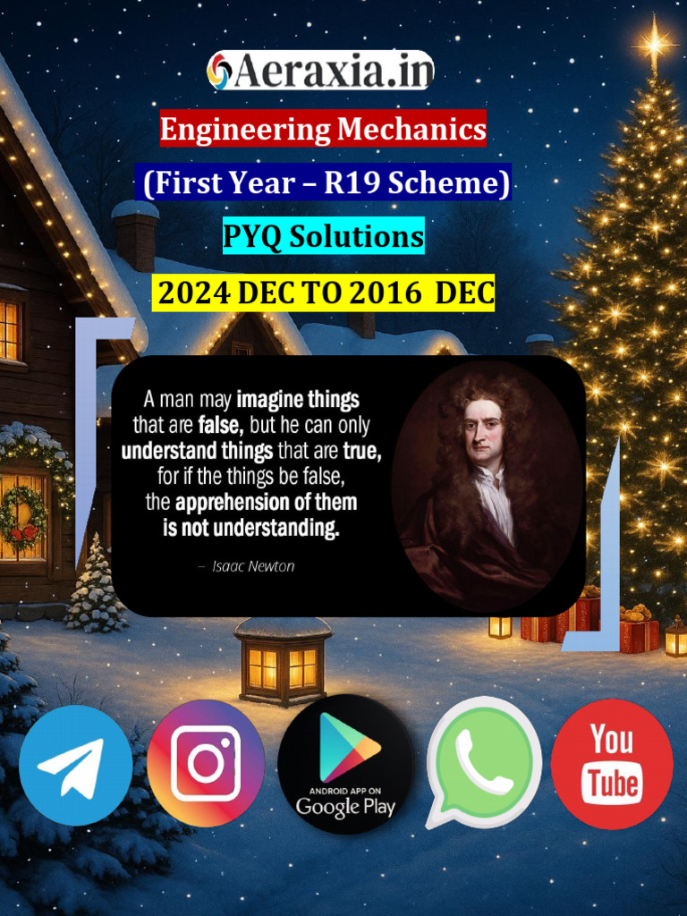 Engineering Mechanics DEC 2024 To 2016 DEC Solutions | PDF | Friction | Acceleration