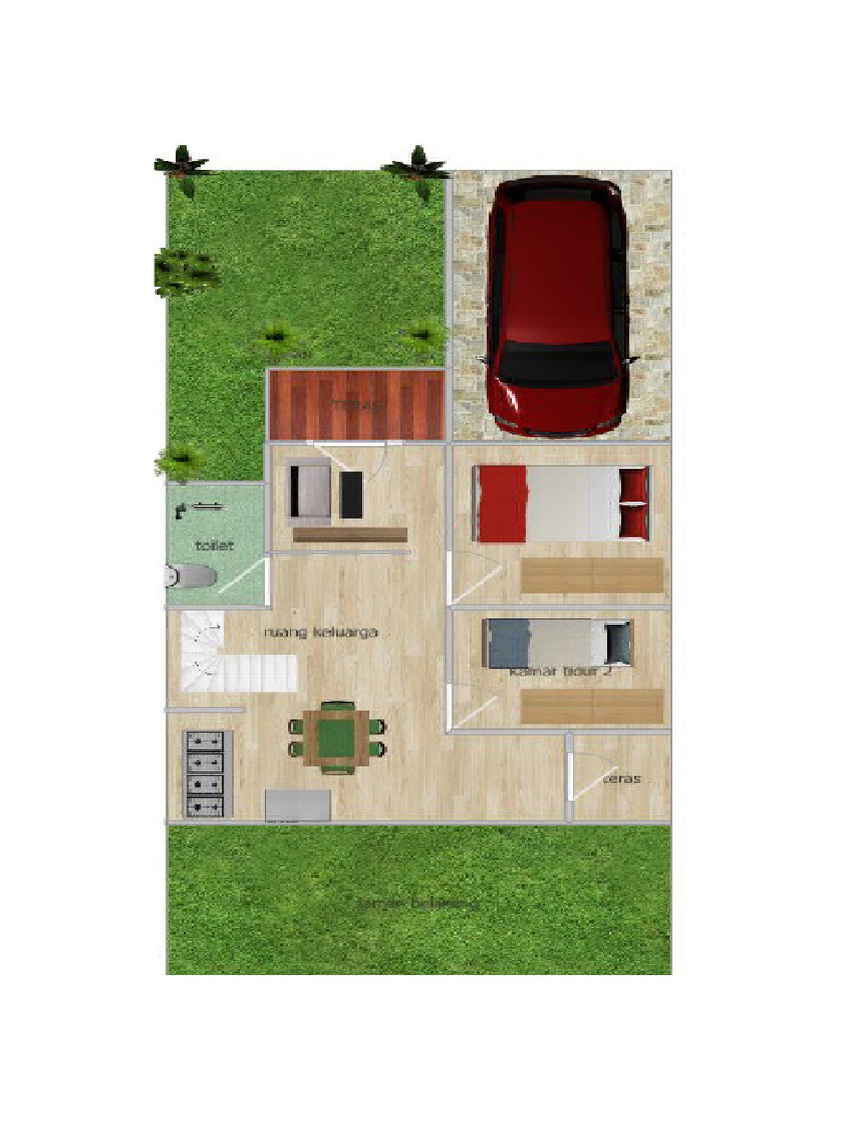 Denah Rumah Kaplingan | PDF