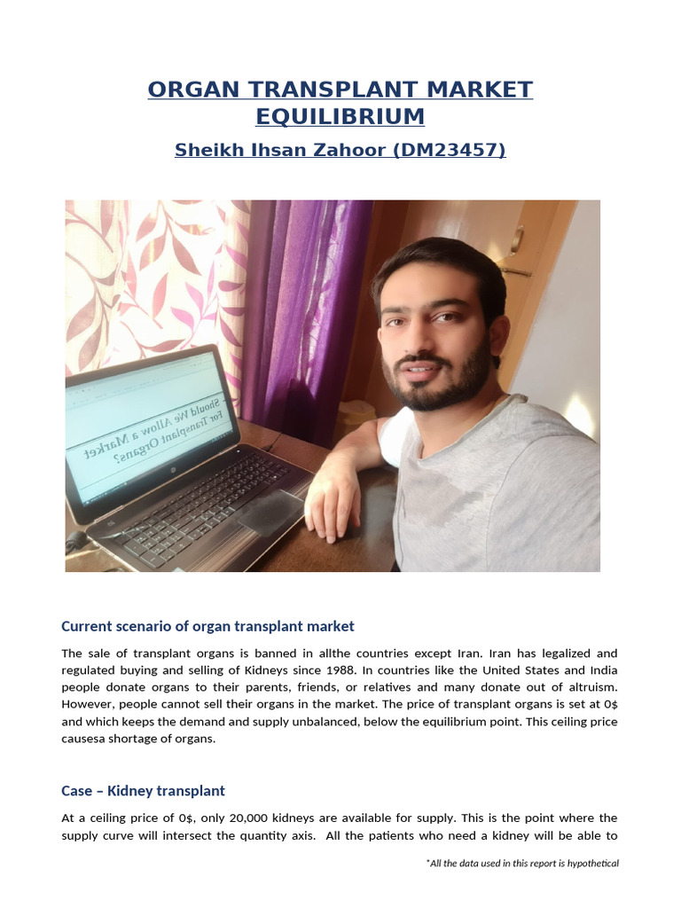 Group 11, Sec 1, EconSelfie Project | PDF | Kidney Transplantation | Organ Transplantation