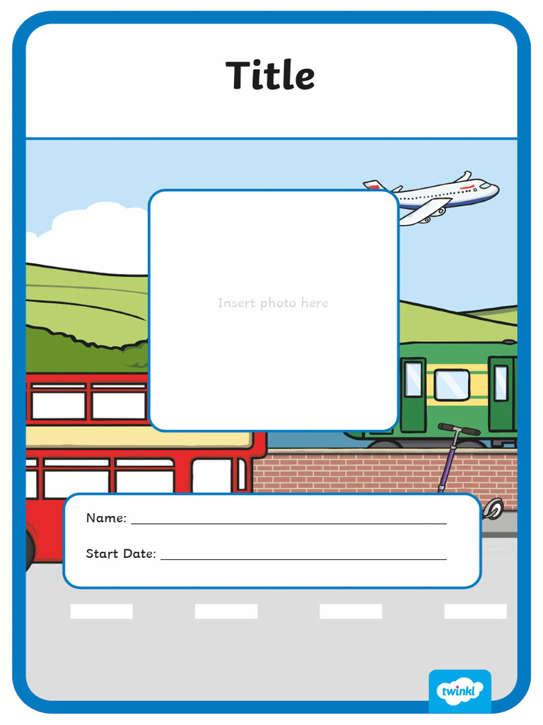 EYFS Editable Transport-Themed Learning Journey Front Cover | PDF