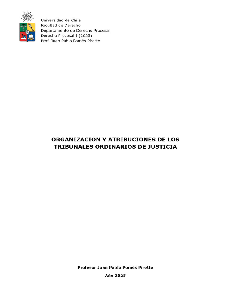 JPPP 2025 Organizaci N y Atribuciones de Los Tribunales | PDF | Apelación | Judicaturas