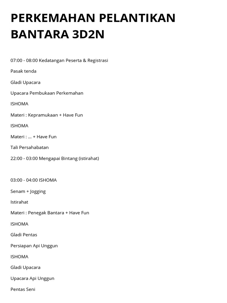 Perkemahan Pelantikan Bantara 20250522 124102 0000 | PDF