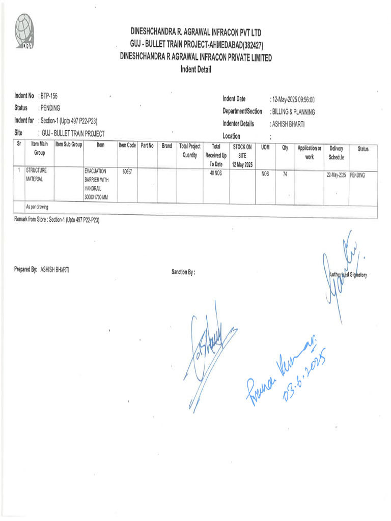 BTP - 156 (Evacuation Barrier) | PDF