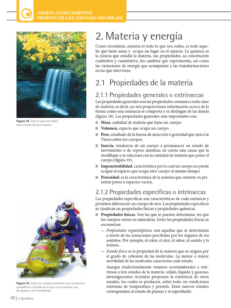 Propiedades de Las Materia 10° | PDF | Importar | Sustancias químicas