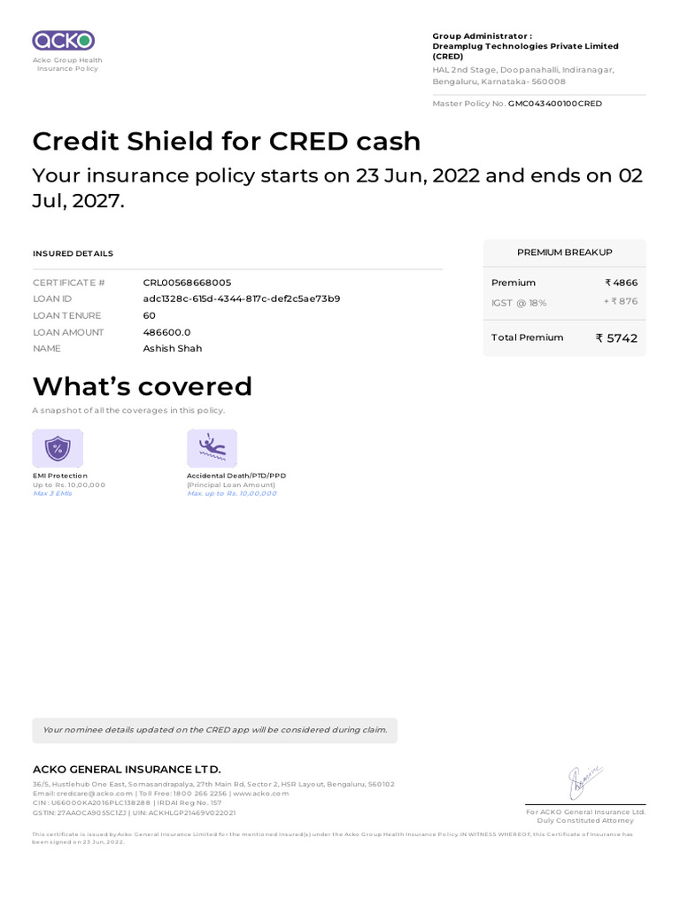Credit Shield For CRED Cash: Your Insurance Policy Starts On 23 Jun ...