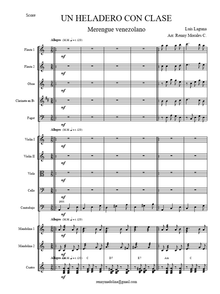 Un Heladero Con Clase - Score | PDF