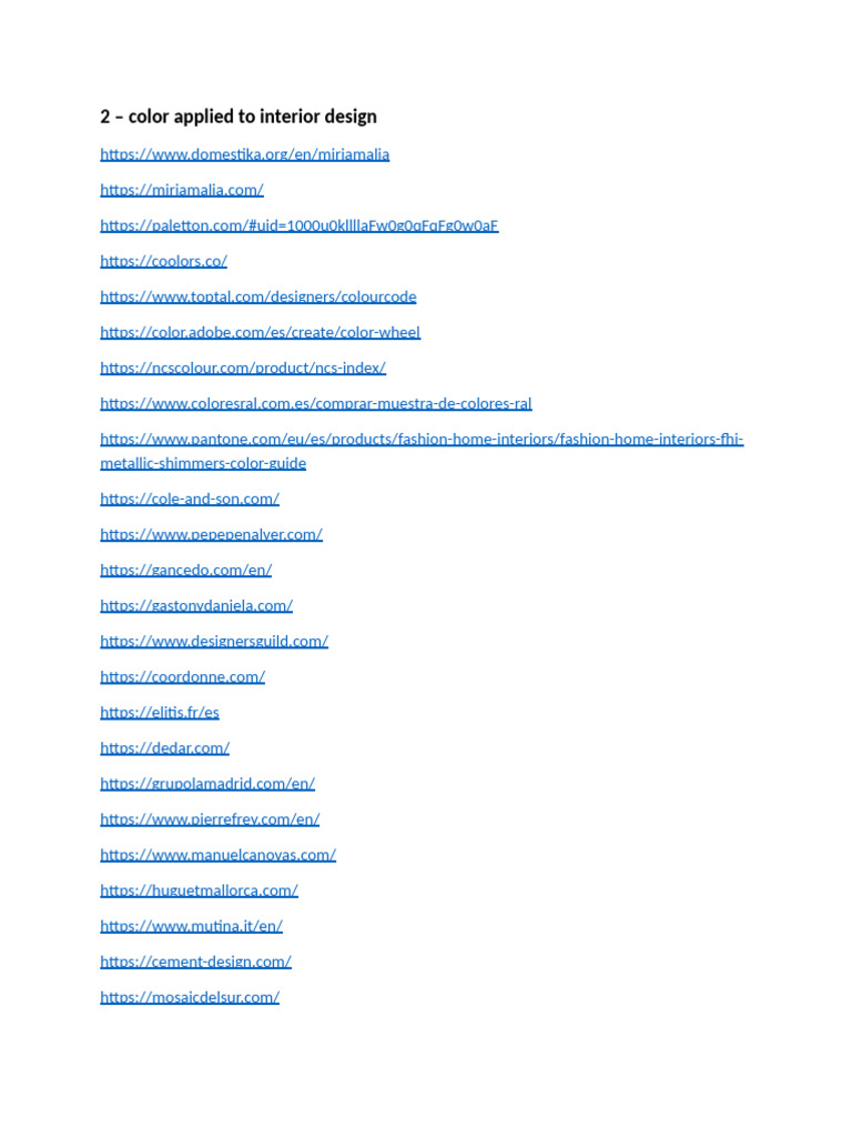 Interior design big course - data 2 | PDF