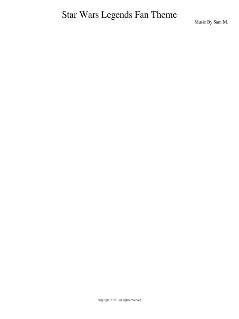 Star Wars Legends Fan Theme | PDF | Musical Instruments | Elementary ...