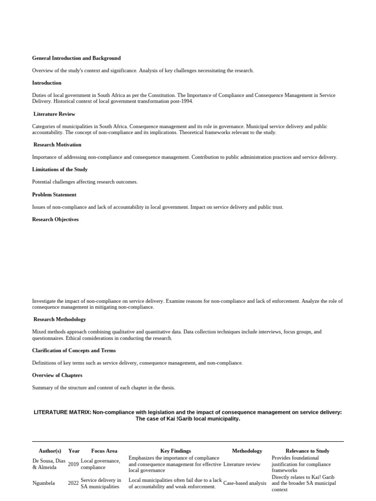 Literature Review Matrix | PDF | Governance | Regulatory Compliance