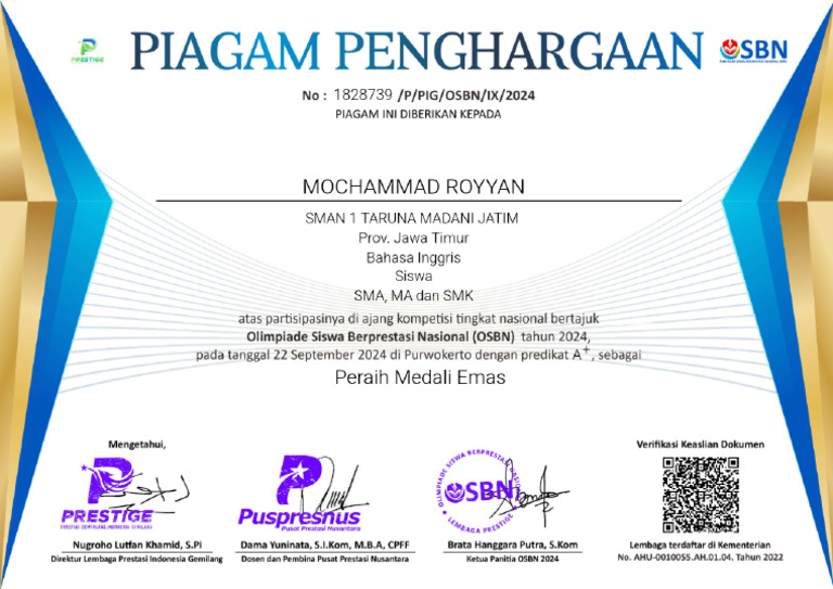 Piag - Bahasa Inggris - OSBN 2024 | PDF