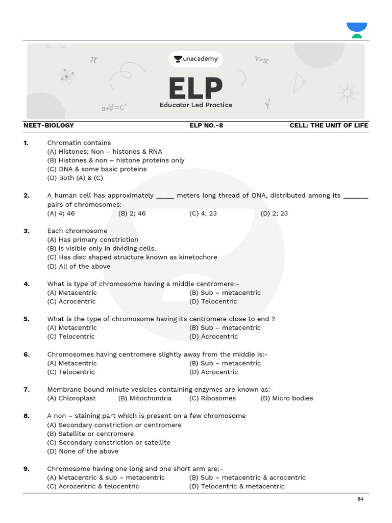 ELP 8 Cell 1748764230760 | PDF | Anatomy | Cell Biology
