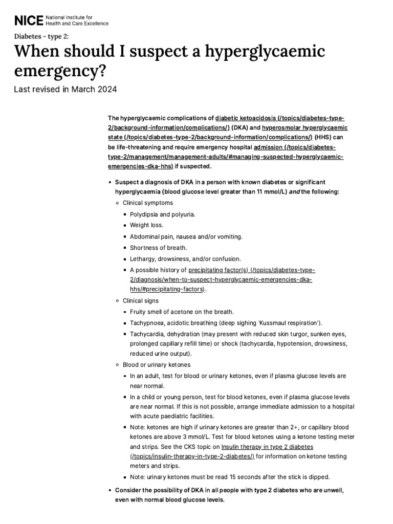 When To Suspect Hyperglycaemic Emergencies (DKA and HHS) - Diagnosis ...