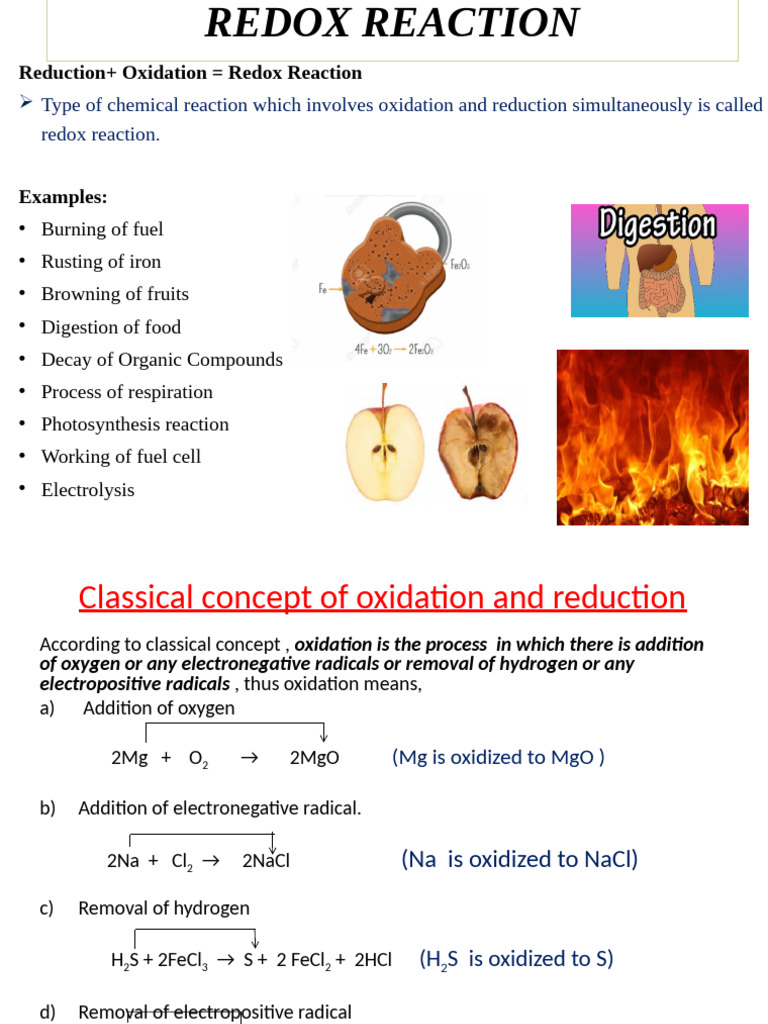 Oxidation and Reduction | PDF | Redox | Chemical Reactions