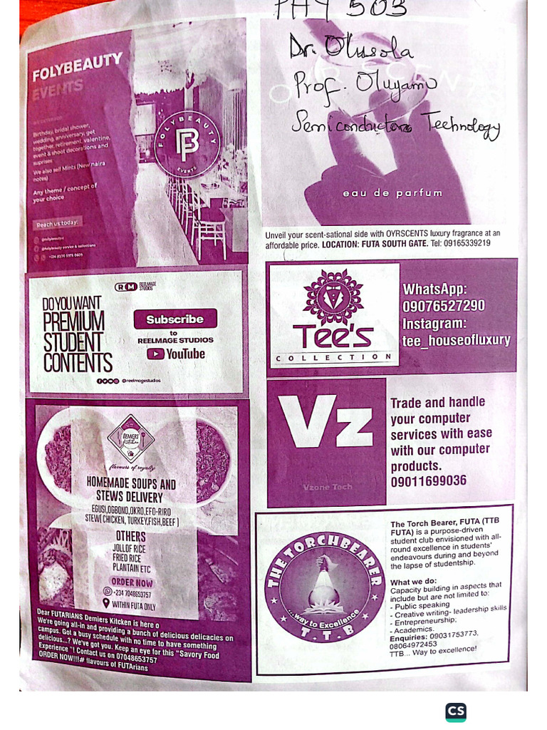 PHY 503 (Olusola) - 1 | PDF