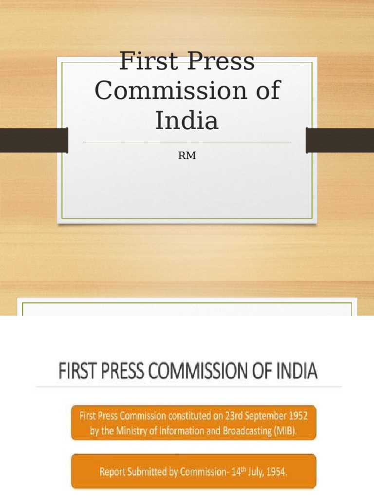 First Press Commission-1 | PDF