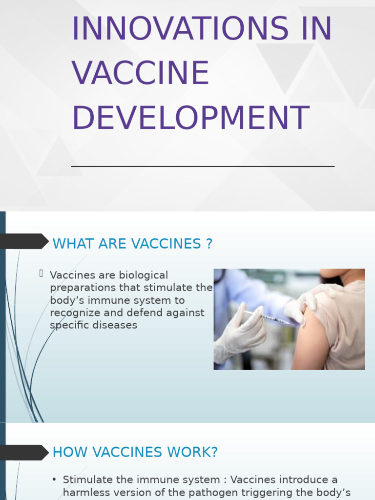 Innovations in Vaccine Development | PDF | Vaccines | Antigen
