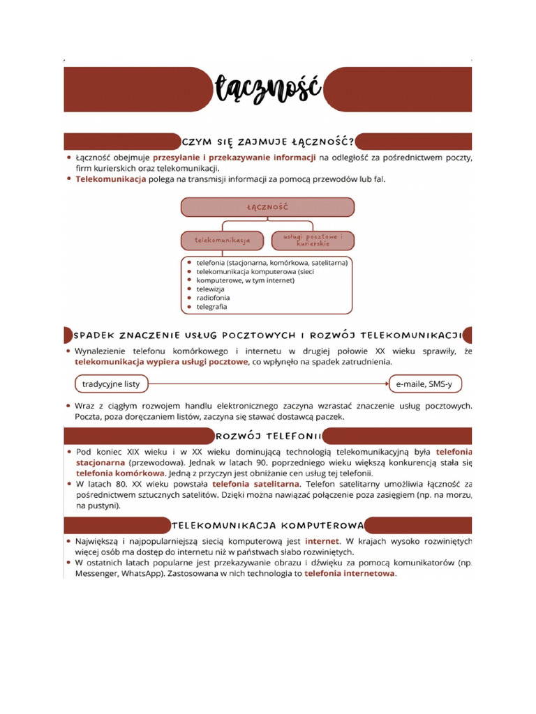 Łączność - Geografia | PDF