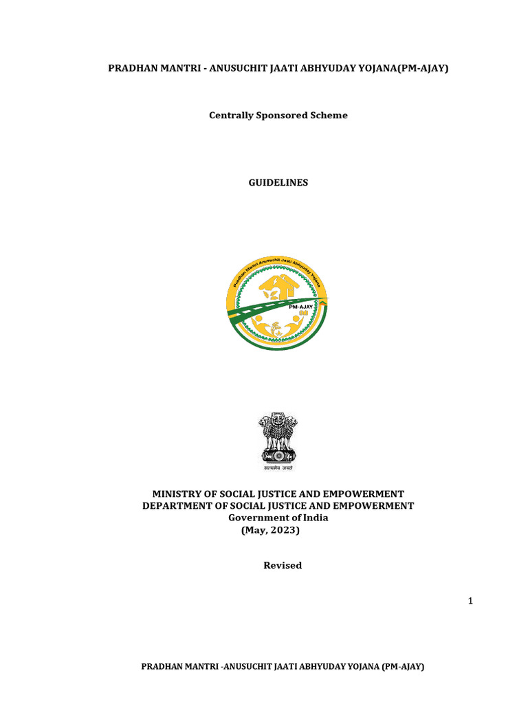 Guidelines PM-Ajay May2023 | PDF