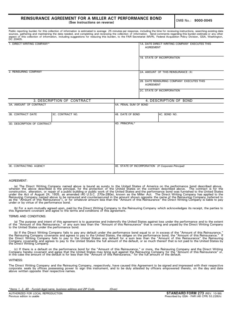 Form- SF- 273 | PDF