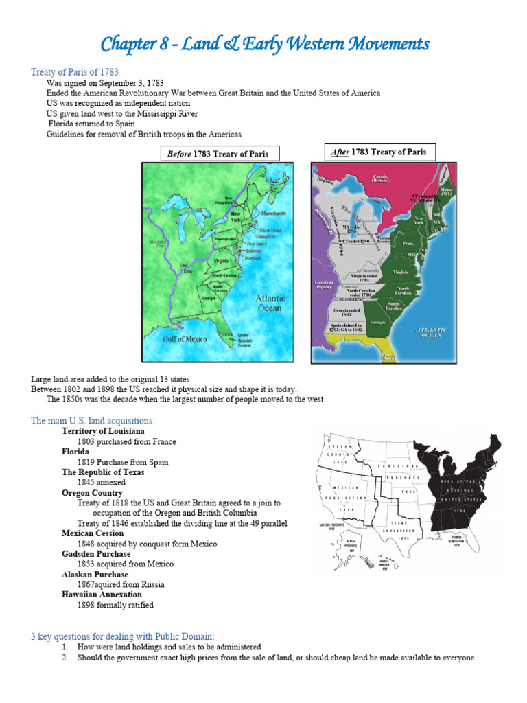 CH 8 - Land & Early Western Movements | PDF | Surveying | Society Of ...