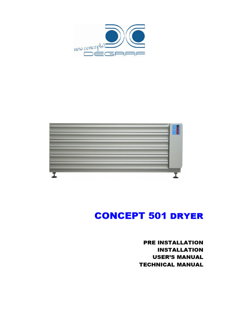Concept 501 Dryer Installation Guide | PDF | Clothes Dryer | Resistor