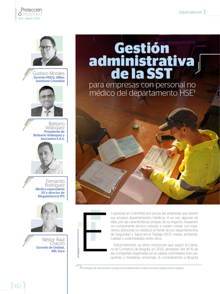Gestion Administrativa de La SST PS 410 | PDF | Seguridad y salud ...
