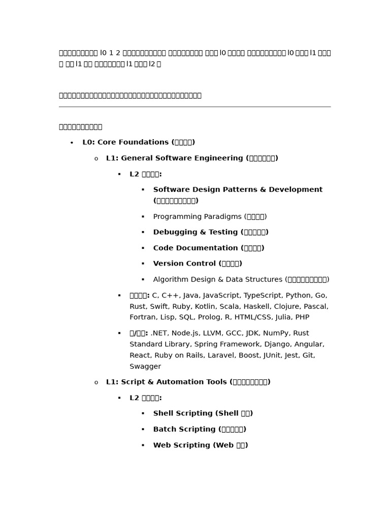 L0 - L2 Categories | PDF | Databases | Machine Learning